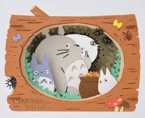 ensky - my neighbor totoro - totoro in log, paper theater craft