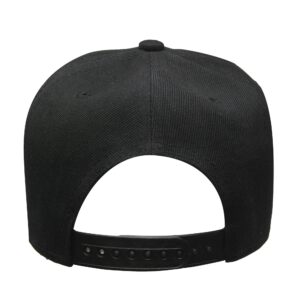 Gelante Plain Blank Flat Brim Adjustable Snapback Baseball Caps Wholesale LOT 12 Pack - 1500-Black