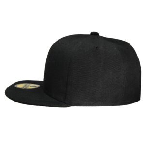 Gelante Plain Blank Flat Brim Adjustable Snapback Baseball Caps Wholesale LOT 12 Pack - 1500-Black