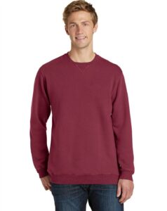 port & company beach wash garment-dyed sweatshirt merlot