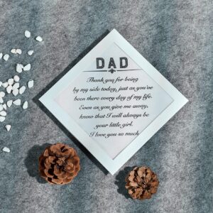 Father Of The Bride Handkerchief Gifts To Dad Wedding Gift From Daughter, White Handkerchiefs For Bridal's Father, Wedding Keepsake For Perfect Moments