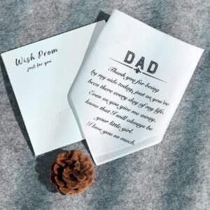 Father Of The Bride Handkerchief Gifts To Dad Wedding Gift From Daughter, White Handkerchiefs For Bridal's Father, Wedding Keepsake For Perfect Moments