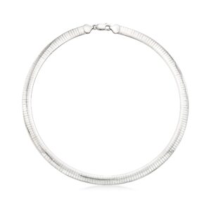 ross-simons italian 8mm sterling silver omega necklace. 18 inches