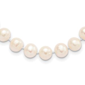 925 sterling silver pearl clasp 8 9mm white freshwater cultured pearl necklace 16 inch jewelry for women