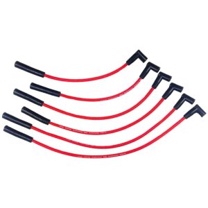 a-team performance - 8.0 mm red silicone spark plug straight boot 6 wires, - coil-in-cap hei design system - compatible with amc/jeep 199, 232, 252, 258, 282