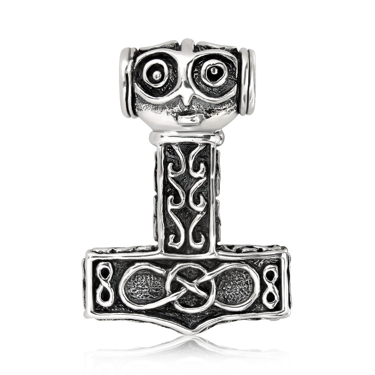 WithLoveSilver Sterling Silver 925 Celtic Viking Amulet Hammer of Thor Mjolnir Pendant