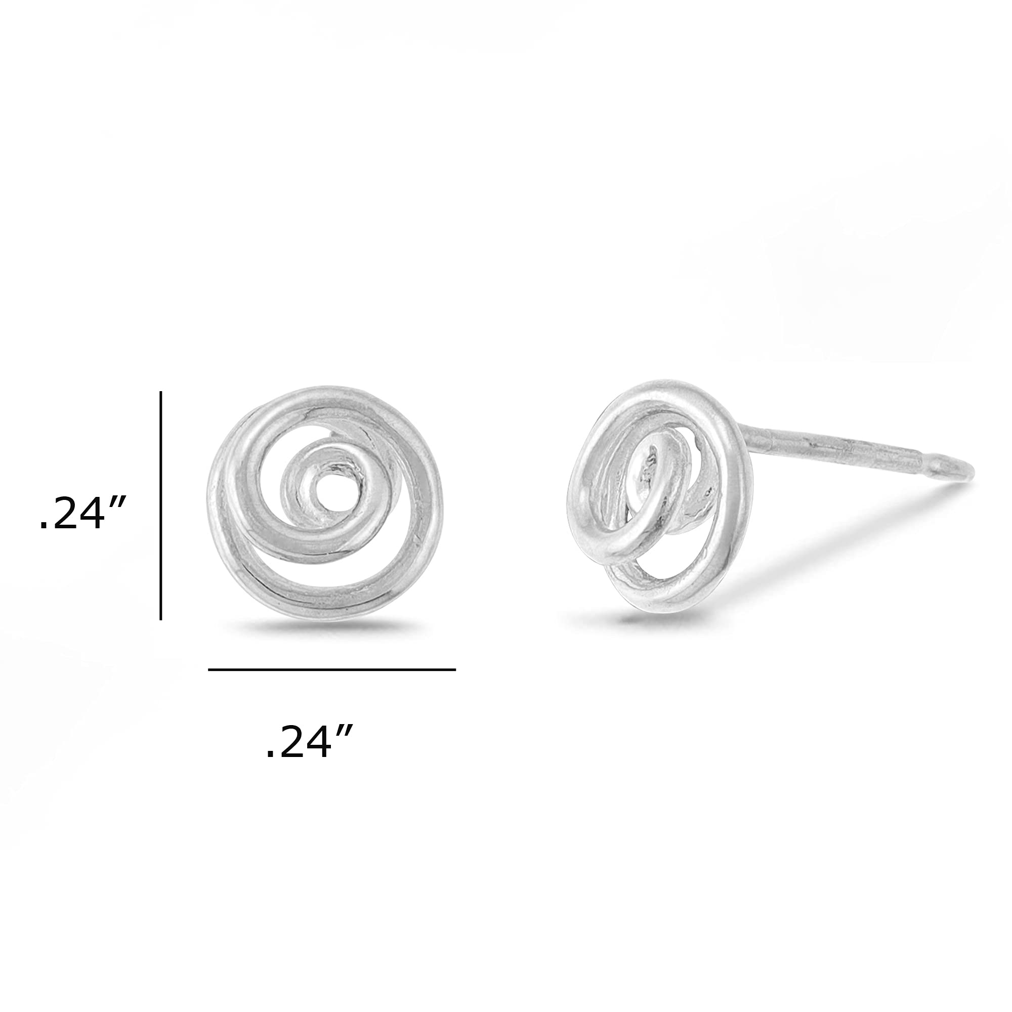 Boma Jewelry Sterling Silver Spiral Stud Earrings