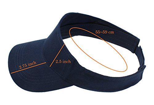 Top Level Sun Sports Visor Men Women - One Size Cap Hat,Navy