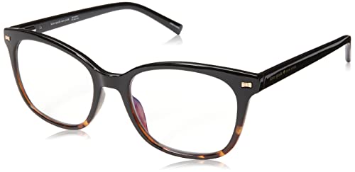 Kate Spade New York Women's Keadra Square Reading Glasses, BLK HAVAN, 51 mm + 2.5