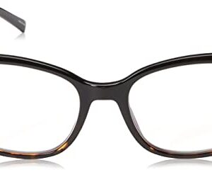 Kate Spade New York Women's Keadra Square Reading Glasses, BLK HAVAN, 51 mm + 2.5