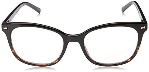 Kate Spade New York Women's Keadra Square Reading Glasses, BLK HAVAN, 51 mm + 2.5