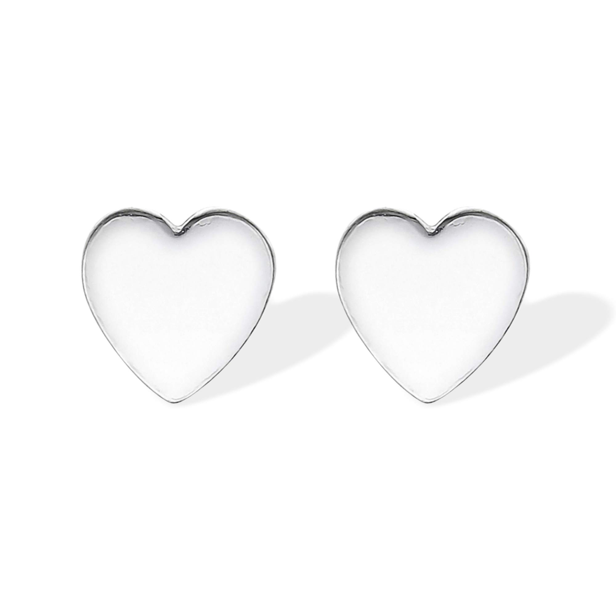 Boma Jewelry Sterling Silver Heart Stud Earrings