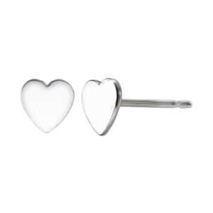 Boma Jewelry Sterling Silver Heart Stud Earrings