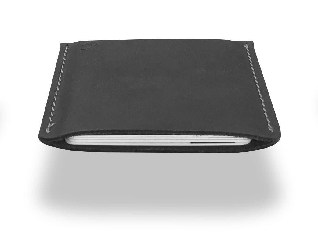 Modern Carry Leather Minimal Card Holder, Minimalist Wallet for Men & Women, Thin Credit Card Holder, Small Business Card Holder, Card Holder Wallet, Front Pocket Card Wallet - Full Protection (Black)