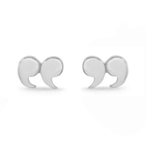 boma jewelry sterling silver quotation mark stud earrings