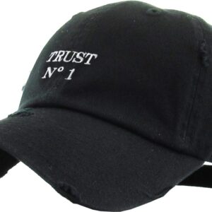 KBSV-055 BLK Trust No One Baseball Cap Dad Hat Adjustable Cotton Vintage