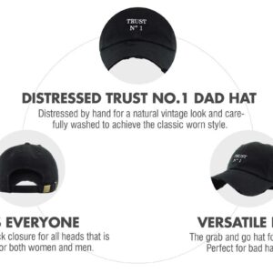 KBSV-055 BLK Trust No One Baseball Cap Dad Hat Adjustable Cotton Vintage