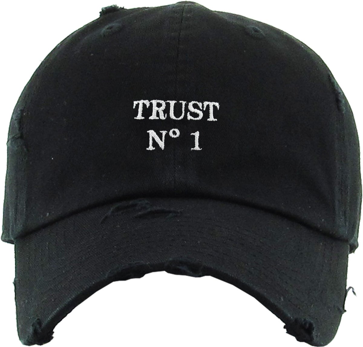 KBSV-055 BLK Trust No One Baseball Cap Dad Hat Adjustable Cotton Vintage