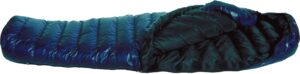 western mountaineering megalite 30 degree sleeping bag navy blue 5ft 6in / left zip