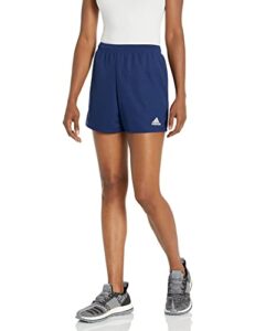 adidas women's tall size parma 16 shorts, dark blue/white, x-large/long