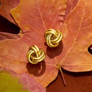 Ross-Simons 14kt Yellow Gold Love Knot Stud Earrings