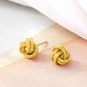 Ross-Simons 14kt Yellow Gold Love Knot Stud Earrings