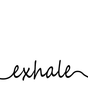 Inhale Exhale - Great Yoga Poster for Gym, Calming Home and Bedroom Decor, Calm and Peace Minimalist Quote, 11x14 Unframed Typography Art Print Poster, Set of 2 Black and White