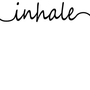 Inhale Exhale - Great Yoga Poster for Gym, Calming Home and Bedroom Decor, Calm and Peace Minimalist Quote, 11x14 Unframed Typography Art Print Poster, Set of 2 Black and White