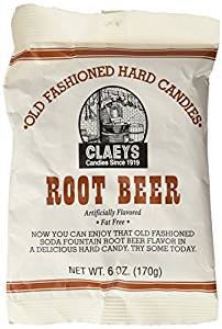 claeys old fashioned root beer hard candy 6 oz.