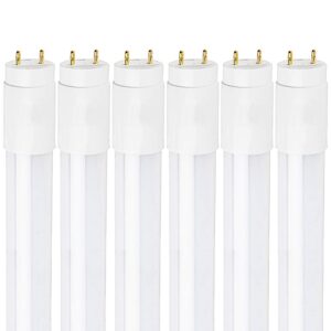 luxrite 3ft led tube light, t8, 16w (25w equivalent), 3000k soft white, 1600 lumens, fluorescent light tube replacement, direct or ballast bypass, etl listed (6 pack)