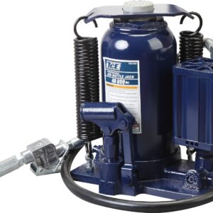 TCE TCE31001 Torin Pneumatic Air Hydraulic Bottle Jack with Manual Hand Pump, 20 Ton (40,000 lb) Capacity, Blue