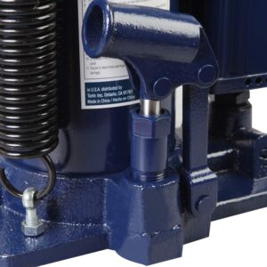 TCE TCE31001 Torin Pneumatic Air Hydraulic Bottle Jack with Manual Hand Pump, 20 Ton (40,000 lb) Capacity, Blue