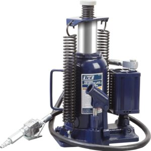 TCE TCE31001 Torin Pneumatic Air Hydraulic Bottle Jack with Manual Hand Pump, 20 Ton (40,000 lb) Capacity, Blue