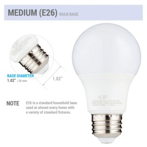 (6 PACK) KOR 9W LED A19 Light Bulb – (60W Equivalent), UL Listed, 5000K (Bright White – Daylight), 750 Lumens, Non-Dimmable, LED 9-Watt Standard Replacement Bulbs With E26 Base, 15000 Hours, Long Life