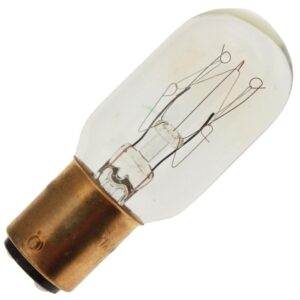 industrial performance 15t7dc 130v, 15 watt, t7, bayonet (ba15d) base tubular light bulb (1 bulb)