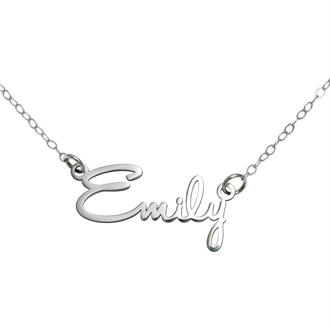 AJ's Collection Name Necklace Personalized Sterling Silver Custom Name Necklace