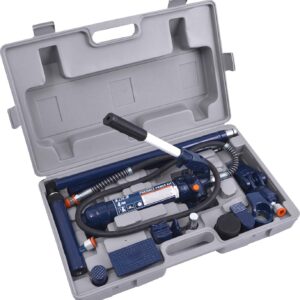 TCE TCE70401 Torin Portable Hydraulic Ram: Auto Body Frame Repair Kit with Blow Mold Carrying Storage Case, 4 Ton (8,000 lb) Capacity, Blue