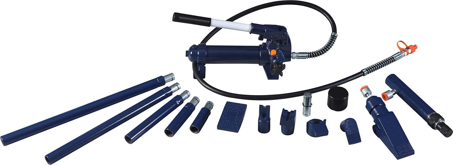 TCE TCE70401 Torin Portable Hydraulic Ram: Auto Body Frame Repair Kit with Blow Mold Carrying Storage Case, 4 Ton (8,000 lb) Capacity, Blue