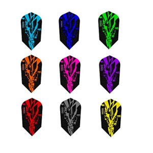 perfectdarts 10 x sets harrows rapide x mixed colour dart flights slim