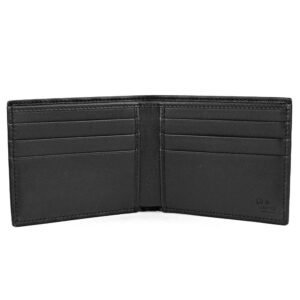 GUCCI Microguccissima Leather Wallet, Black 260987