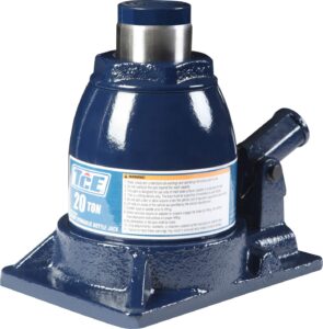 tce tce92008 torin hydraulic stubby low profile welded bottle jack, 20 ton (40,000 lb) capacity, blue