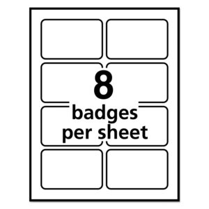 White Adhesive Name Badges - 5395