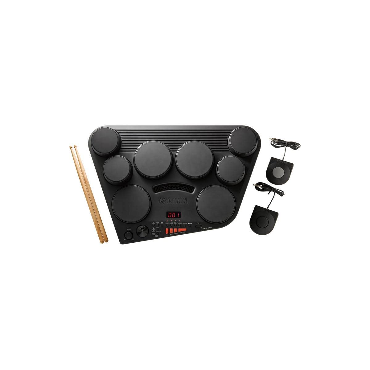 Yamaha DD75 Portable Digital Drums with 2 Pedals and Drumsticks - Power Adapter sold separately