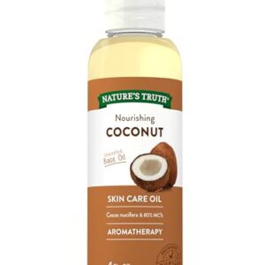 Nature's Truth Coconut Oil Liquid for Skin | 4 oz | Unscented Base Oil | Paraben Free