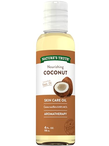 Nature's Truth Coconut Oil Liquid for Skin | 4 oz | Unscented Base Oil | Paraben Free