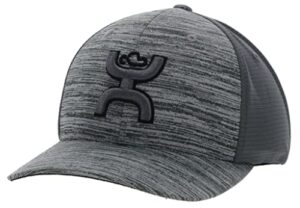 hooey men's ash flexfit fitted hat (large/x-large, grey)