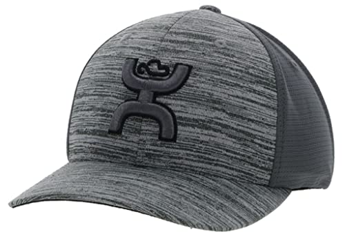 HOOEY Men's Ash Flexfit Fitted Hat (Large/X-Large, Grey)