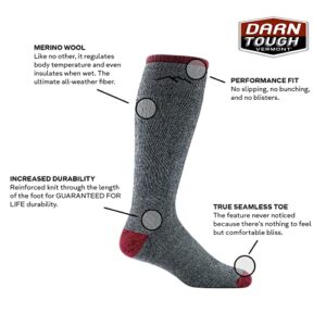 DARN TOUGH (Style 1955) Men's Mountaineering Hike/Trek Sock - Smoke, XXL