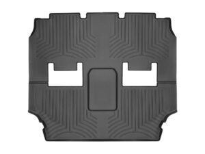 weathertech custom fit floorliner for chrysler pacifica -one piece - 2nd and 3rd row coverage (black)