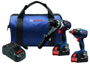 bosch gxl18v-225b24 18v 2-tool combo kit with brute tough 1/2 in. hammer drill/driver and 1/4 in. and 1/2 in. two-in-one bit/socket impact driver